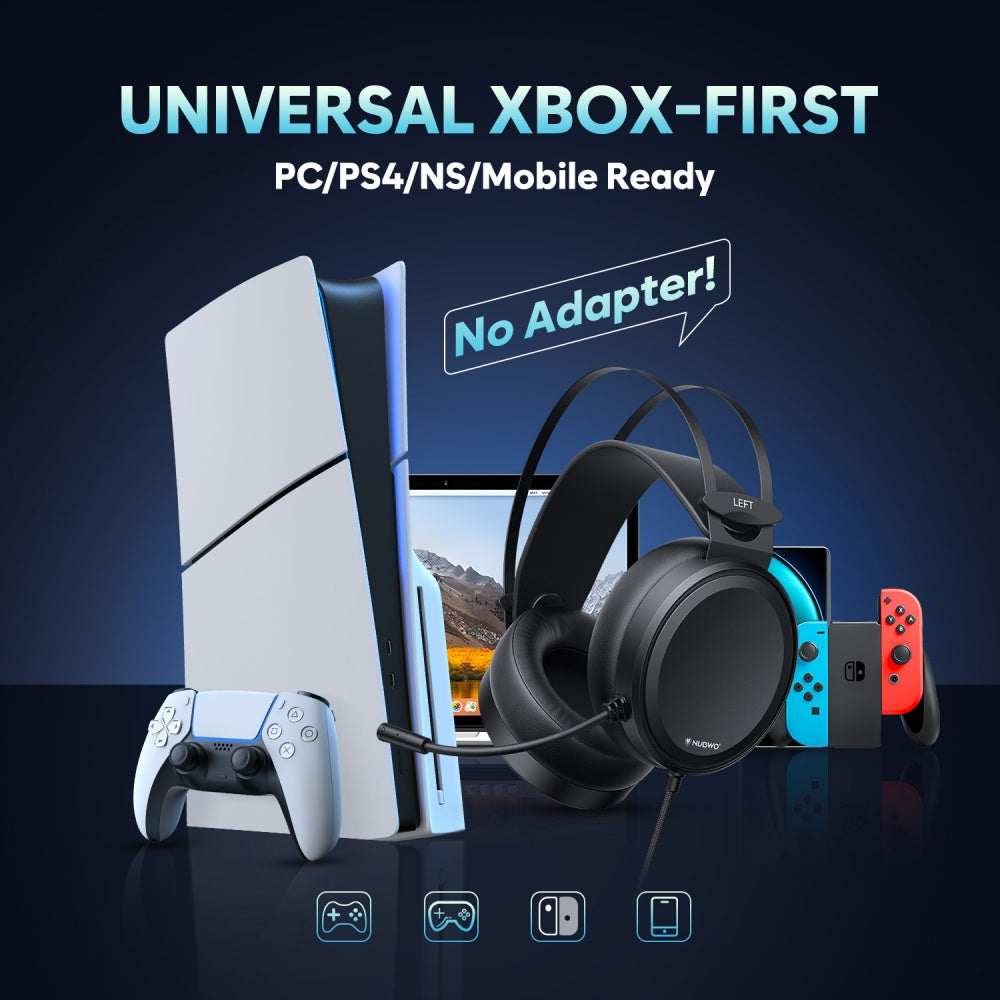 Nubwo N7 Wired Gaming Headset – Noise-Canceling Mic